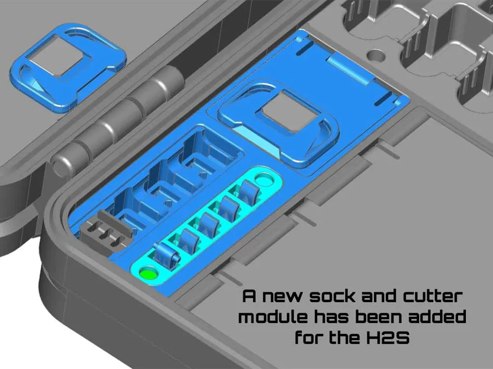 Bambu H2D and H2S Spare Parts Case (Version 1.1) - Free 3D Print Model ...