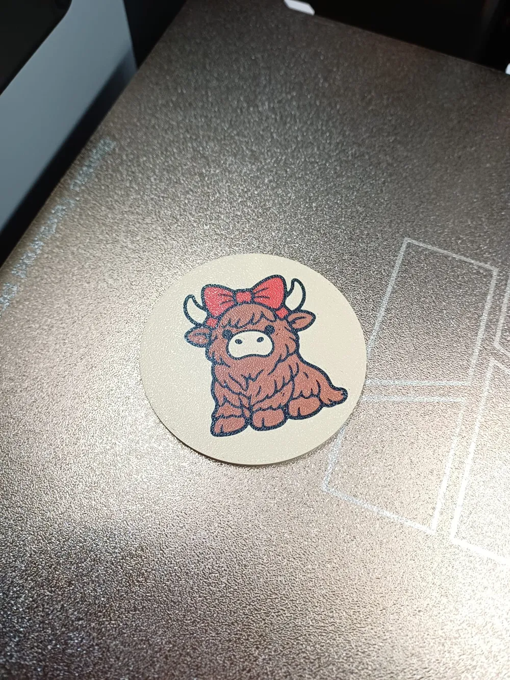 Highland Cow Coasters with Holder . Only 3mf file. - Free 3D Print ...
