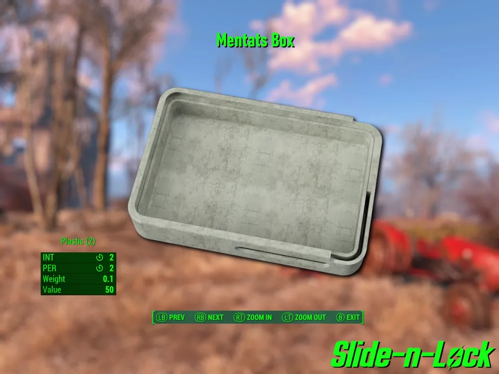 Fallout Mentats Box ft. Slide-n-Lock by ExtremeElementz - MakerWorld