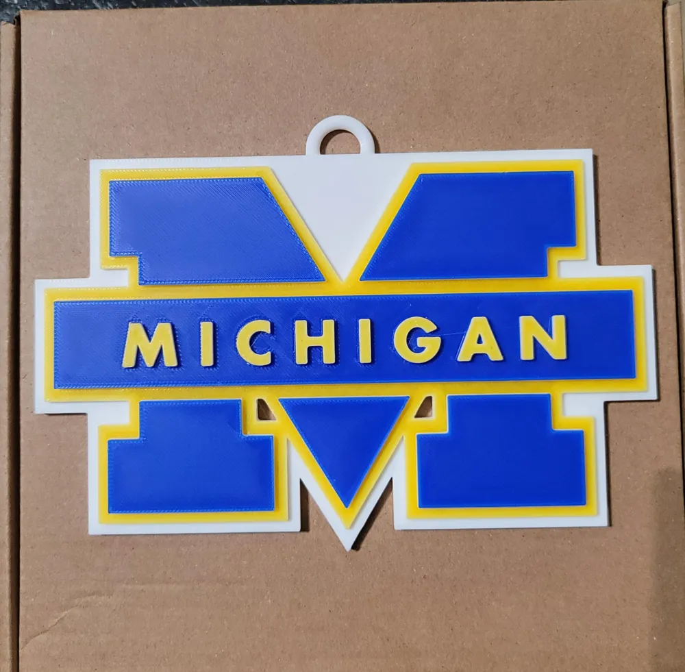 MICHIGAN 3D Logo 180mm series by mercadogarzas - MakerWorld