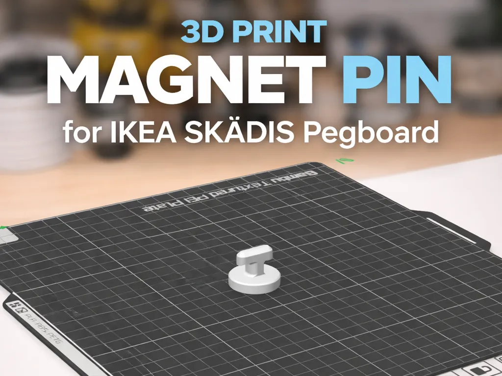 Magnet Pin for IKEA SKÅDIS Pegboard - Free 3D Print Model - MakerWorld