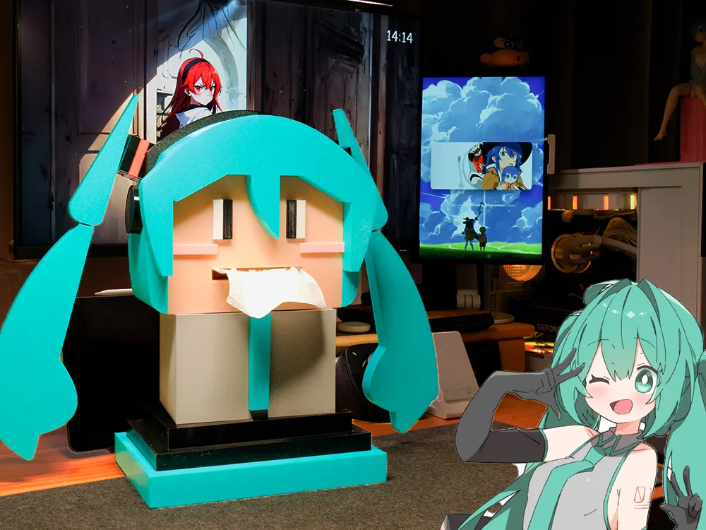 初音纸巾盒Hatsune Miku tissue box by banke - MakerWorld