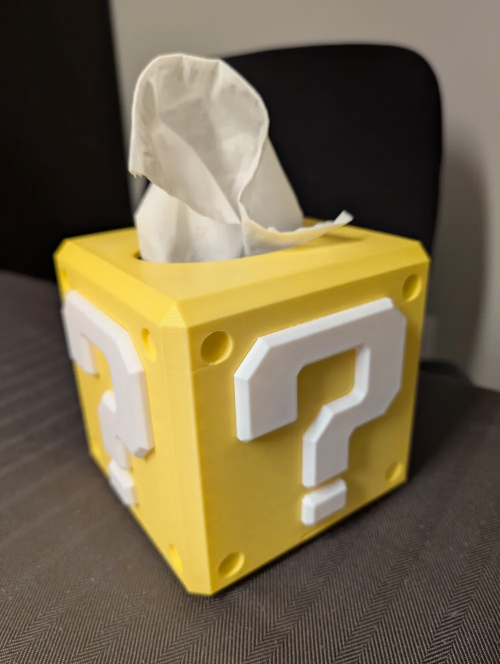 Super Mario Item Box Tissue Box - Free 3D Print Model - MakerWorld