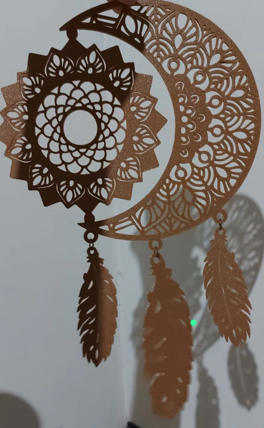 Sun and Moon DreamCatcher with 3 feathers - Free 3D Print Model ...