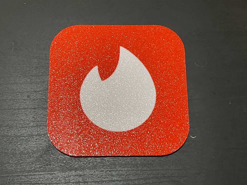Tinder - Social App Icon Coaster by MalcTheOracle - MakerWorld