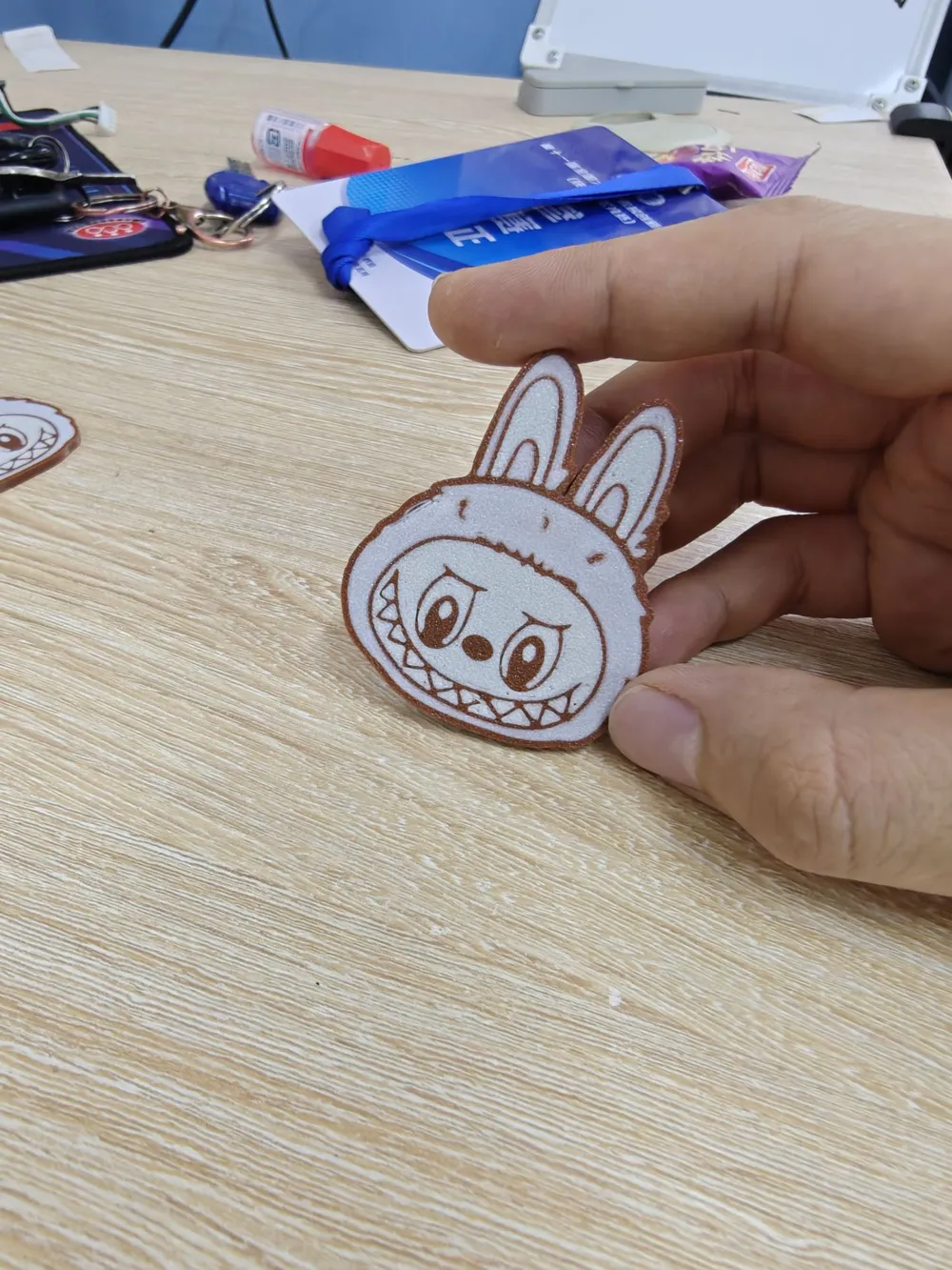 拉布布labubu钥匙扣 来自 四万 MakerWorld：免费下载 3D 模型