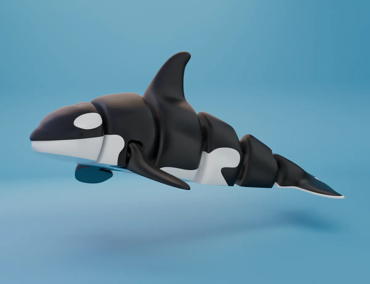 Articulated Orca (singlecolor and multicolor) - Free 3D Print Model ...