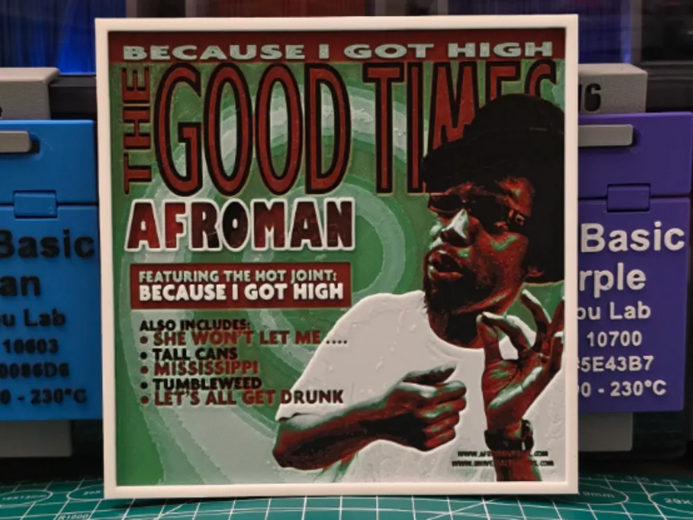 Afroman "The Good Times" Album - Hueforge Art by Lumpy3D - MakerWorld