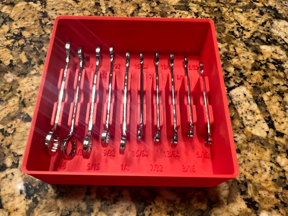 Gridfinity Bin for Mini Wrench Set SAE Remixed by NSBrad MakerWorld ...