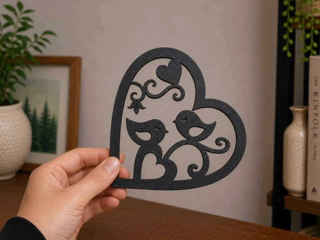 Love Birds Heart – Romantic - Free 3D Print Model - MakerWorld