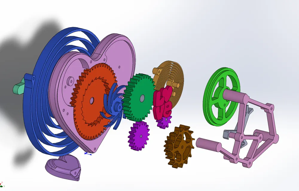 Beating Mechanical Heart -- Pure 3D Printed Escapement Mechanism - Free ...