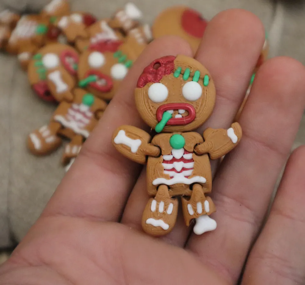 Zombie Gingerbread man MINI by IDMyron MakerWorld: Download Free 3D Models
