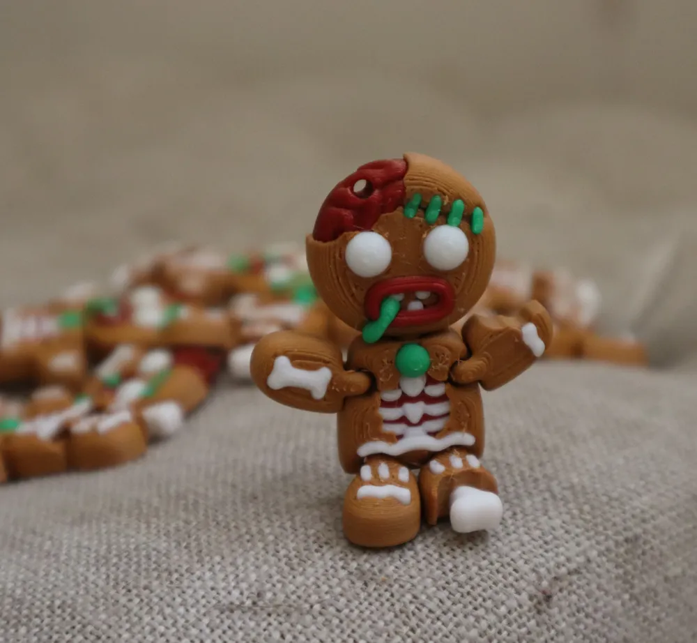 Zombie Gingerbread man MINI by IDMyron MakerWorld: Download Free 3D Models