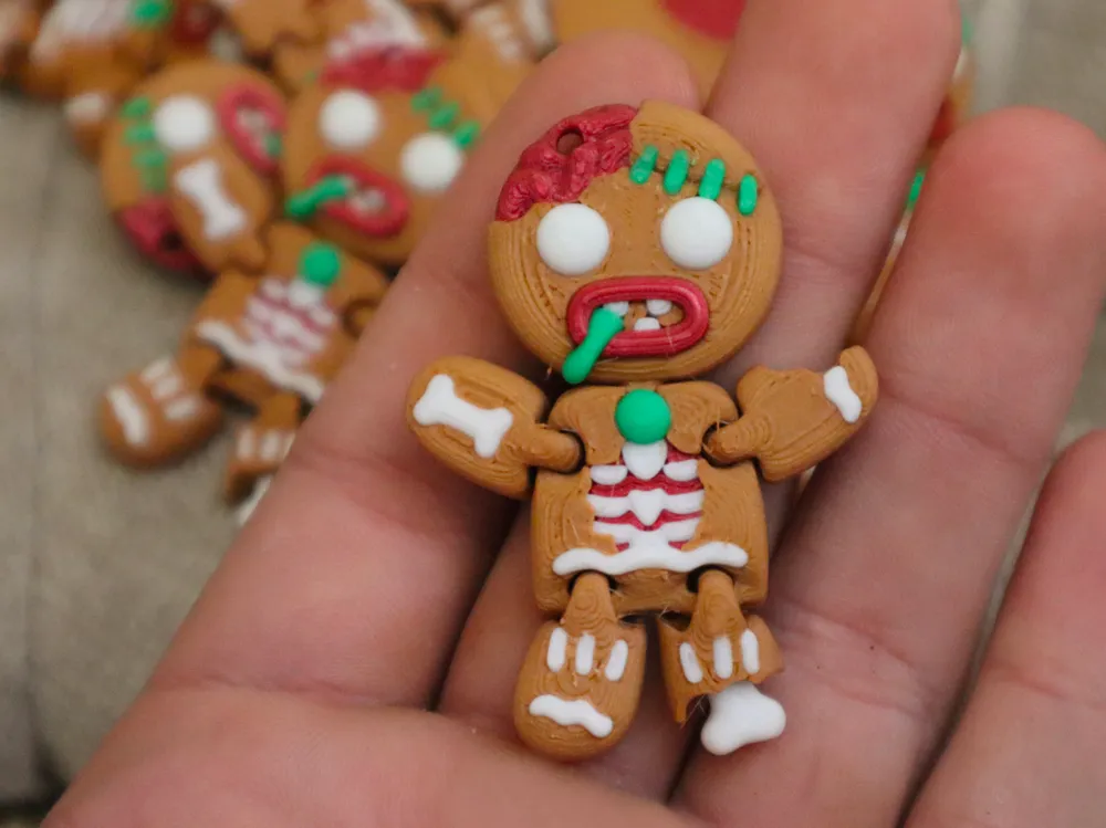 Zombie Gingerbread man MINI - Free 3D Print Model - MakerWorld
