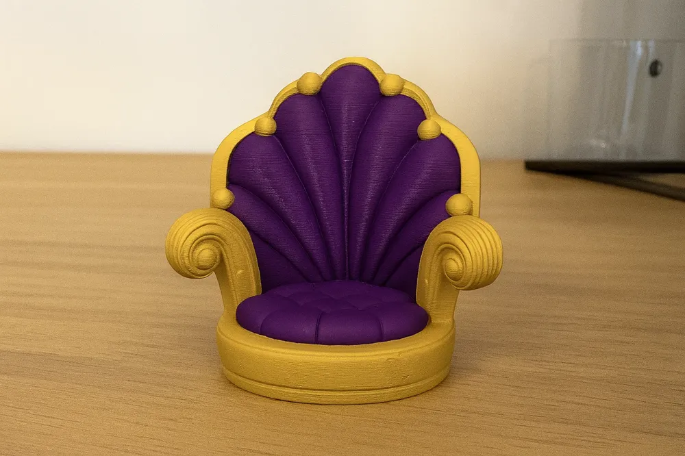 Royal Throne Miniature - Free 3D Print Model - MakerWorld
