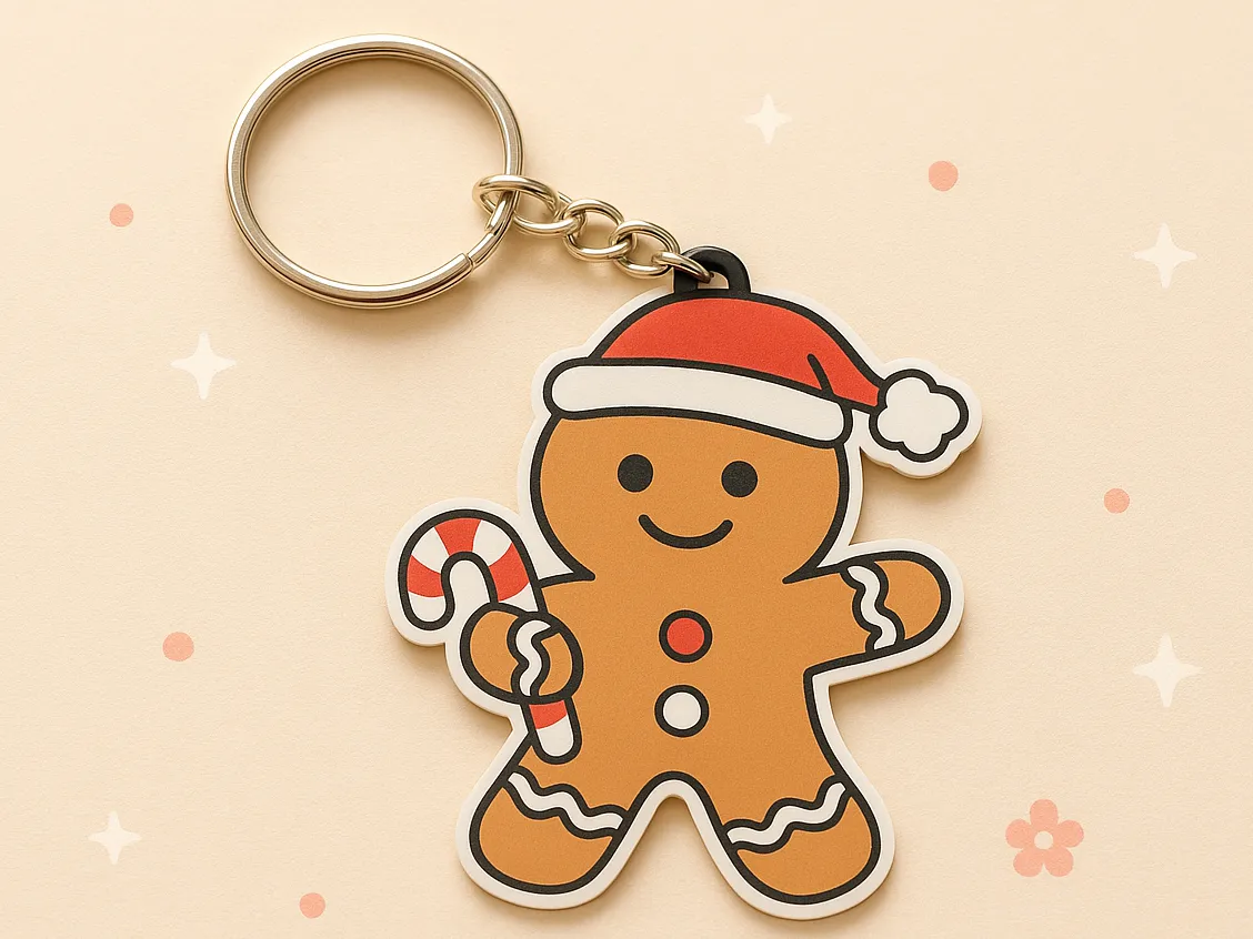 Gingerbread Man keychain - Free 3D Print Model - MakerWorld