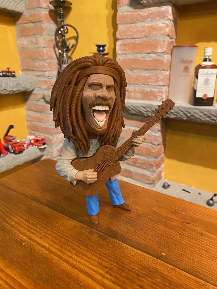 Bob Marley with and without AMS - Free 3D Print Model - MakerWorld