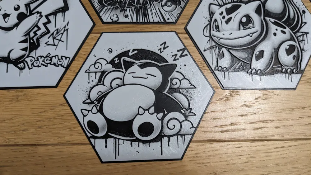 Pokémon Snorlax Ronflex Hueforge Hexagonal by Seb3D MakerWorld ...