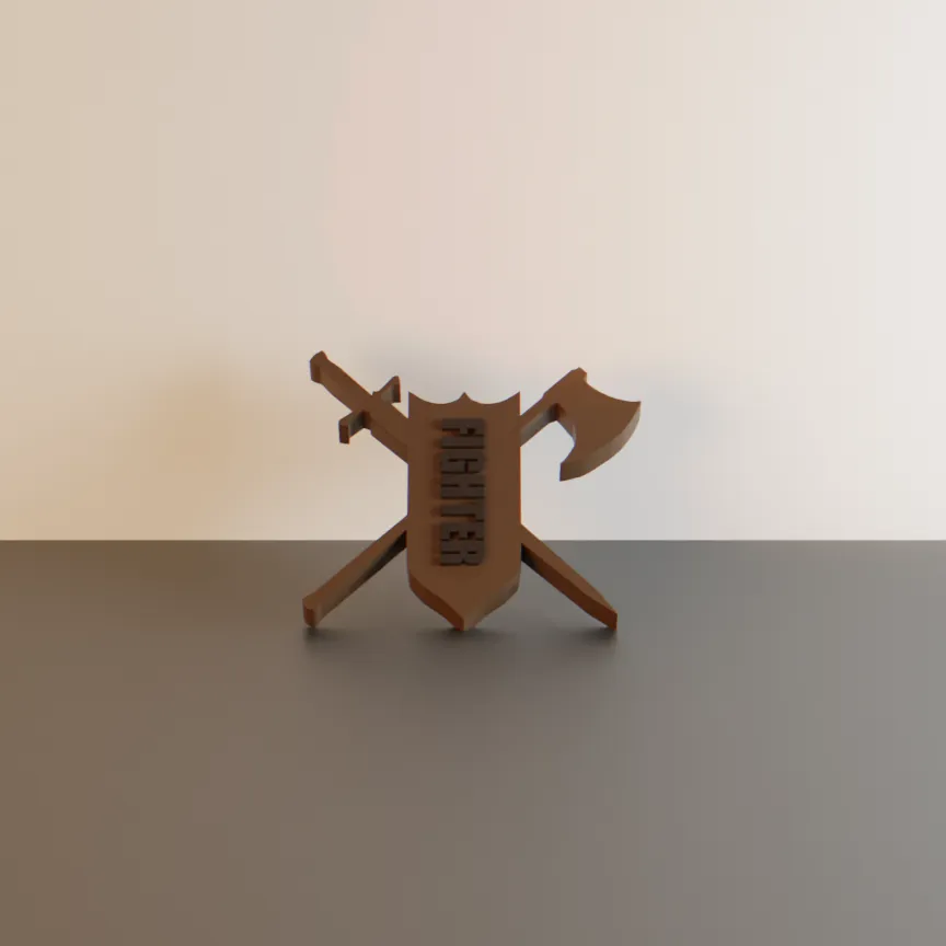 DND Class token - Fighter by everythingDND - MakerWorld