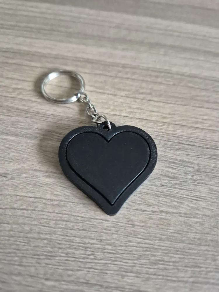 Heart Keychain | Heart Keychain "Love You" - Free 3D Print Model ...
