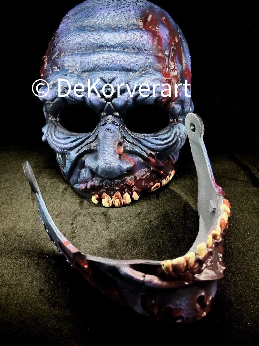 Zombie mask movable jaw - Free 3D Print Model - MakerWorld
