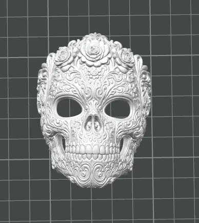 Calavera Skull Bloom Wall Mask - Free 3D Print Model - MakerWorld