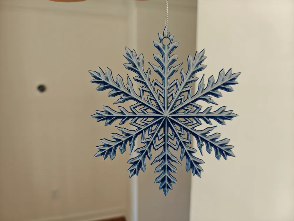 Snowflake Ornament - Style #2 by 0atz MakerWorld: Download Free 3D Models