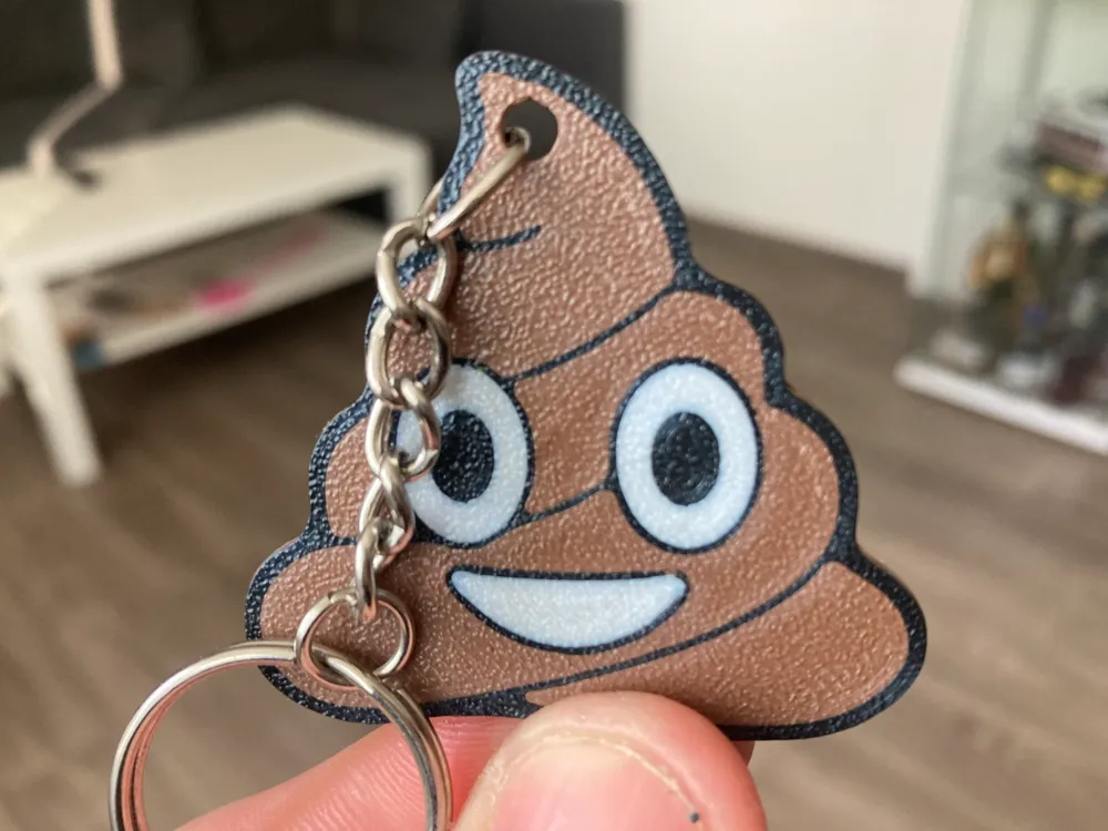 Poop emoji keychain STL by jakubhroch - MakerWorld