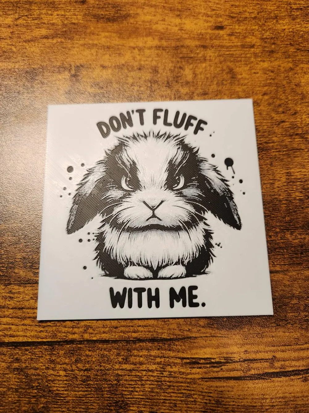 Coaster - Hueforge - Don't Fluff with me - Free 3D Print Model - MakerWorld