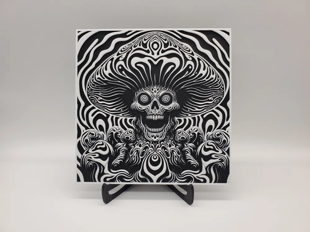Skull Shroom Visual Illusion by ABUNDANT 3D - MakerWorld