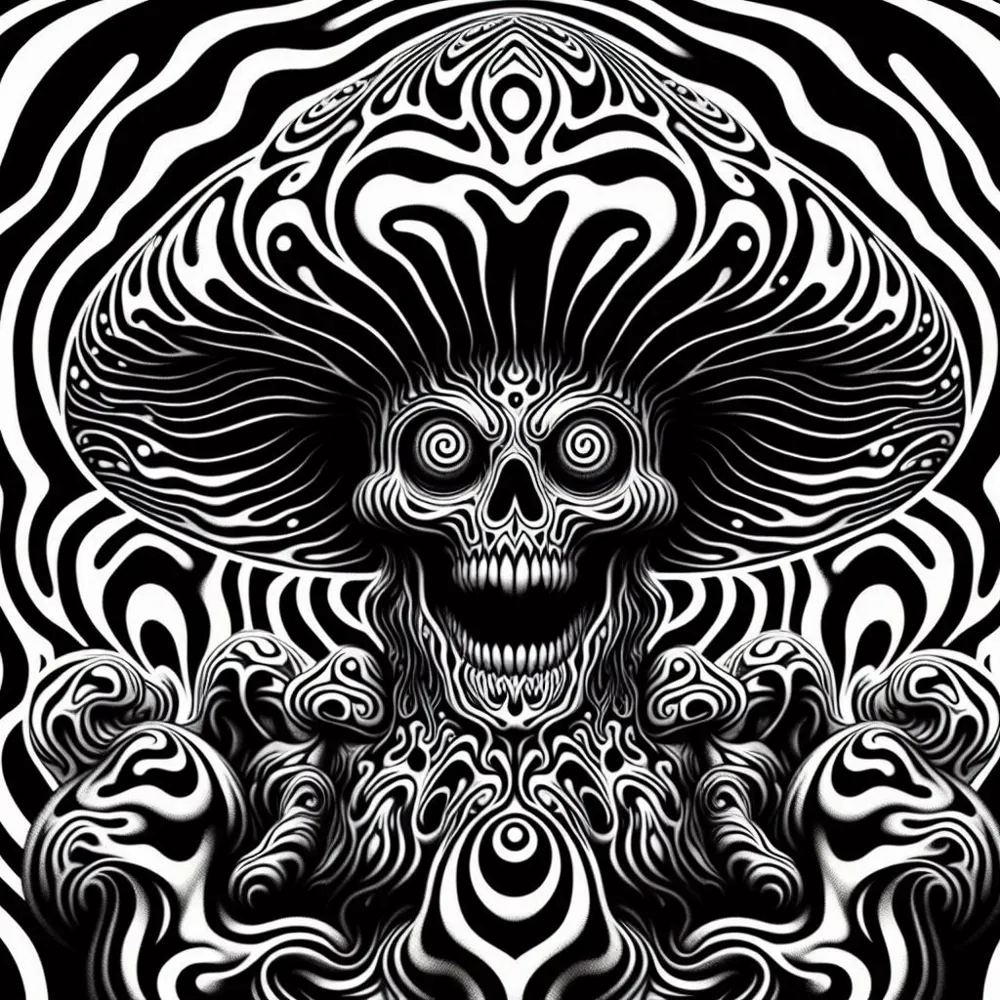 Skull Shroom Visual Illusion by ABUNDANT 3D - MakerWorld
