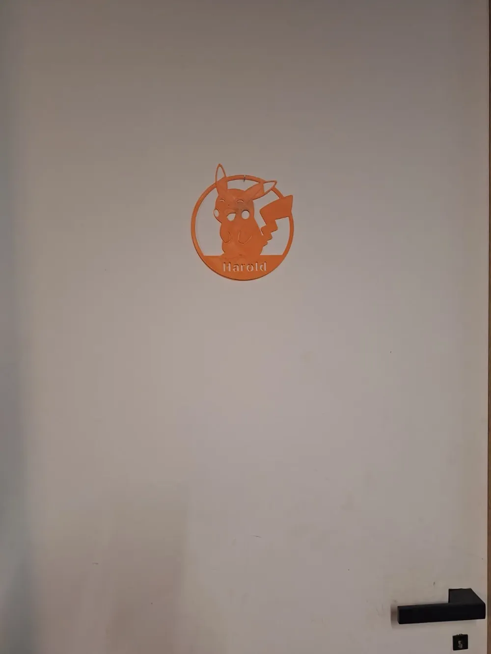 Pikachu Wall Plate / Door Sign with name - Pokemon - Free 3D Print ...