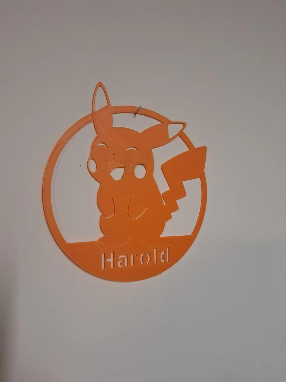 Pikachu Wall Plate / Door Sign with name - Pokemon - Free 3D Print ...