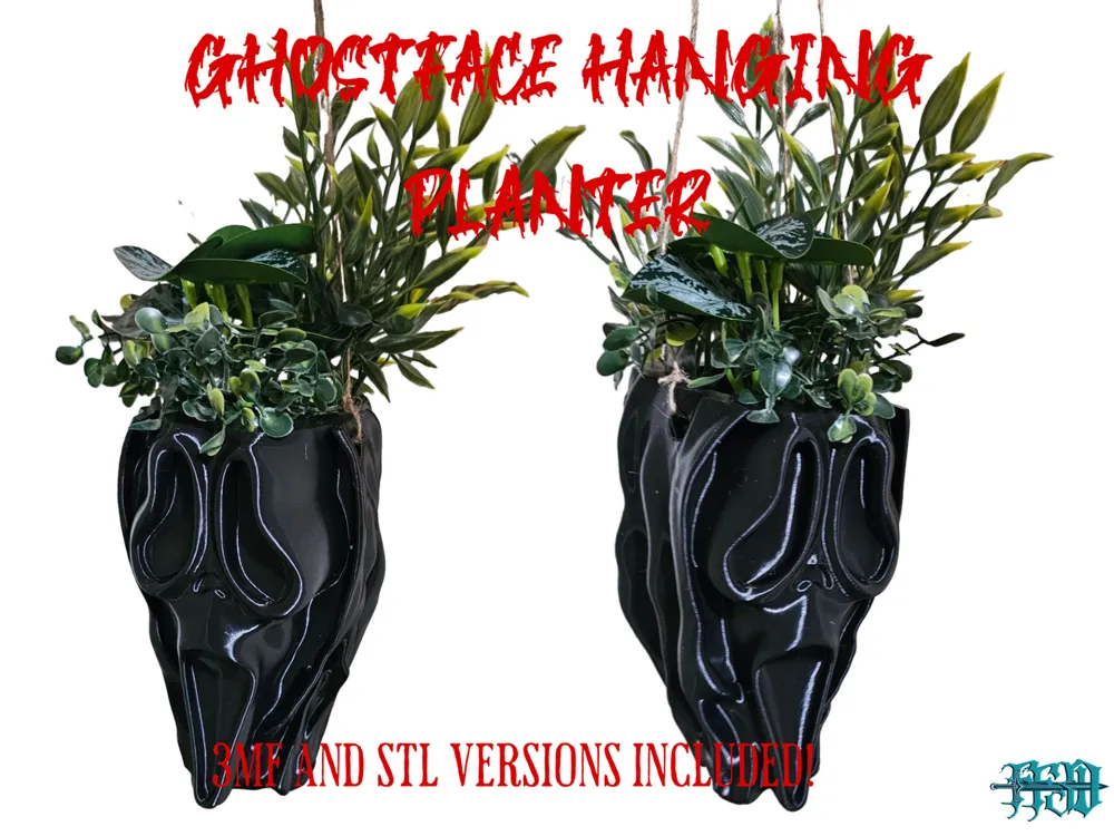 Ghostface’s Haunted Hanging Planter - Free 3D Print Model - MakerWorld
