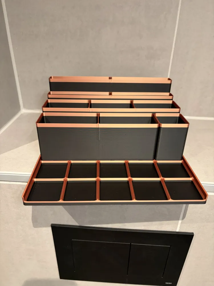 Bathroom Makeup organizer Gridfinity inspired - Free 3D Print Model ...