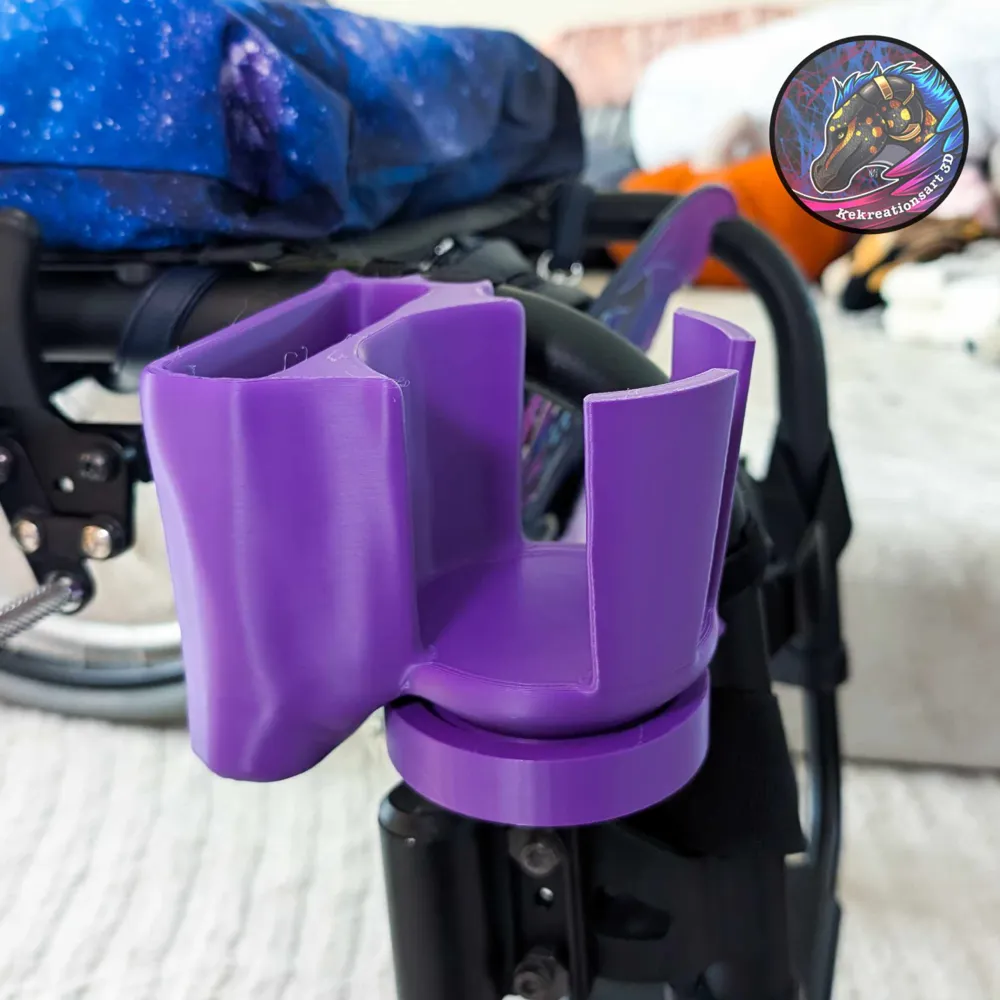 Wheelchair Cup + Phone Holder by kekreations95 MakerWorld: Download ...
