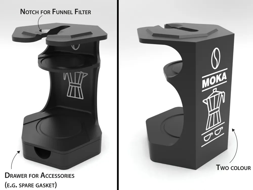 MOKA Pot Station (2 Cup Version) by 300BigB0ys MakerWorld: Download ...