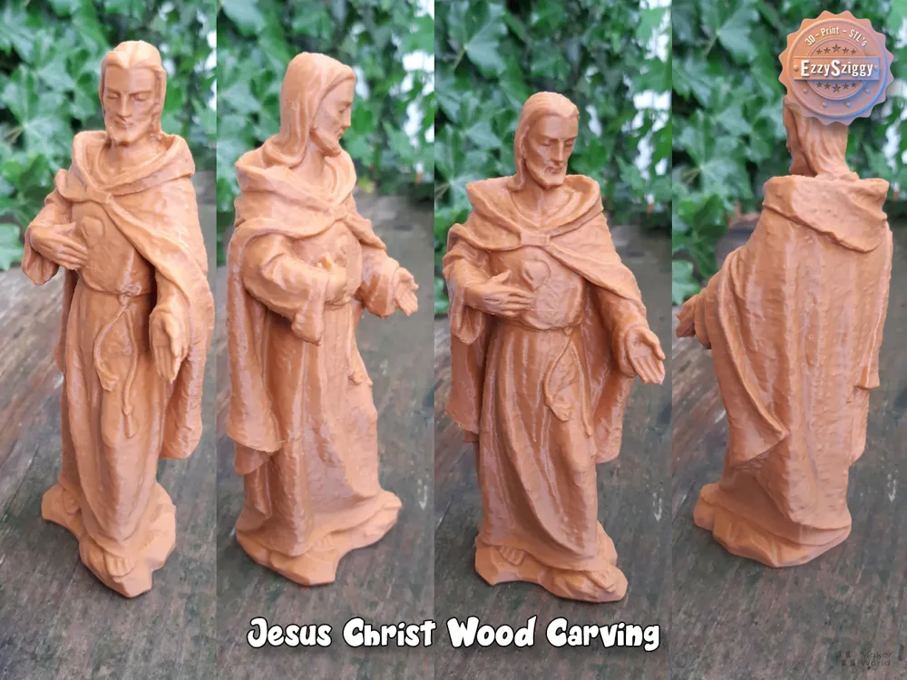 Jesus Christ Wood Carving by EzzySziggy MakerWorld: Download Free 3D Models