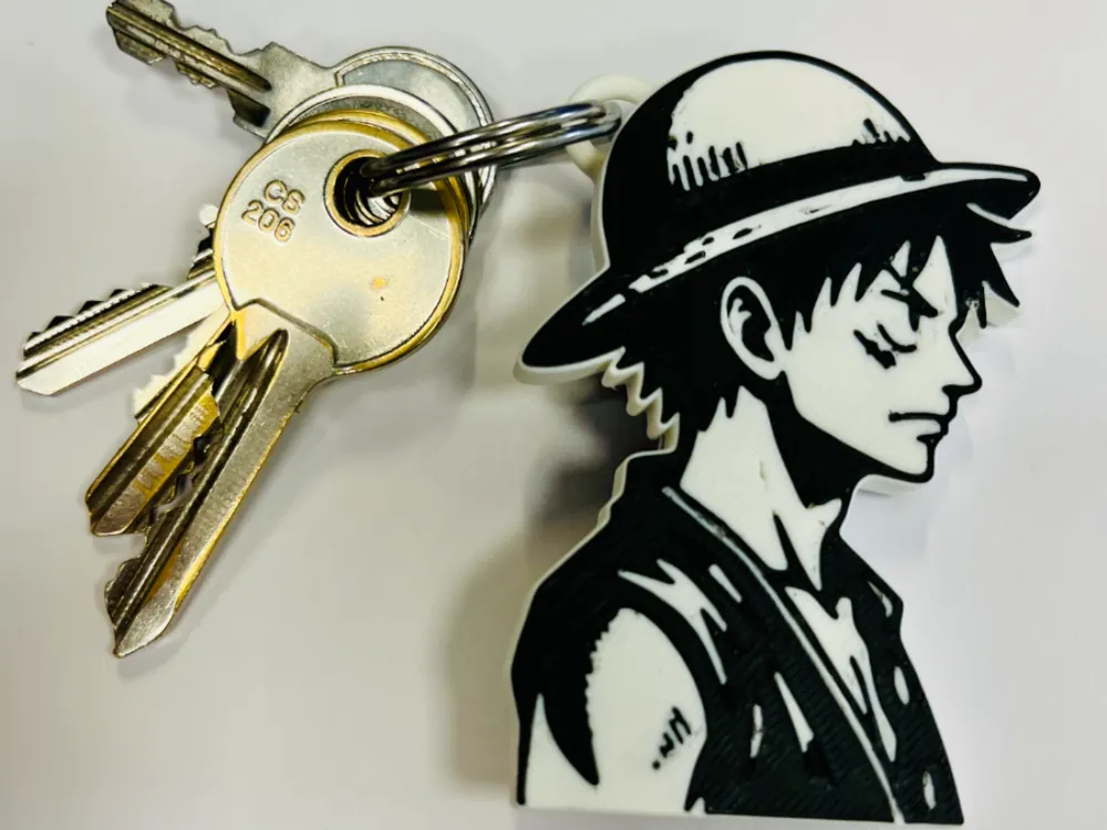 Monkey D. Luffy keychain, One Piece - Free 3D Print Model - MakerWorld