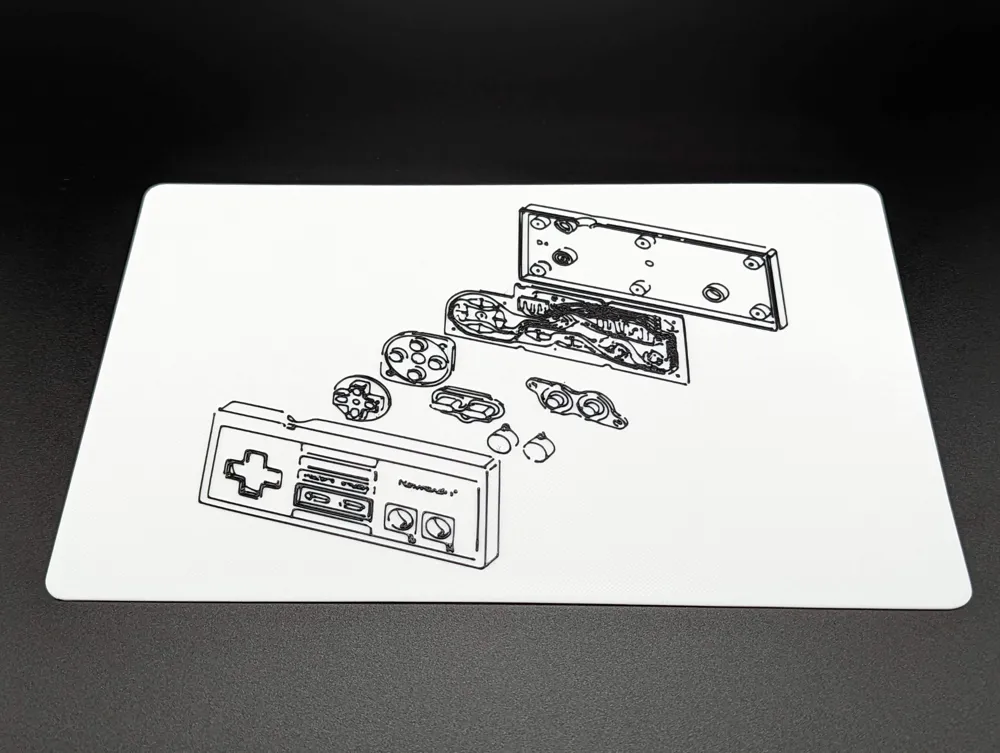 NES Controller Exploded View Patent Art by Ken Mills - MakerWorld