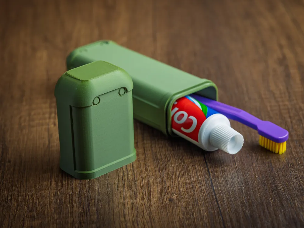 Toothbrush and toothpaste travel case. - Free 3D Print Model - MakerWorld