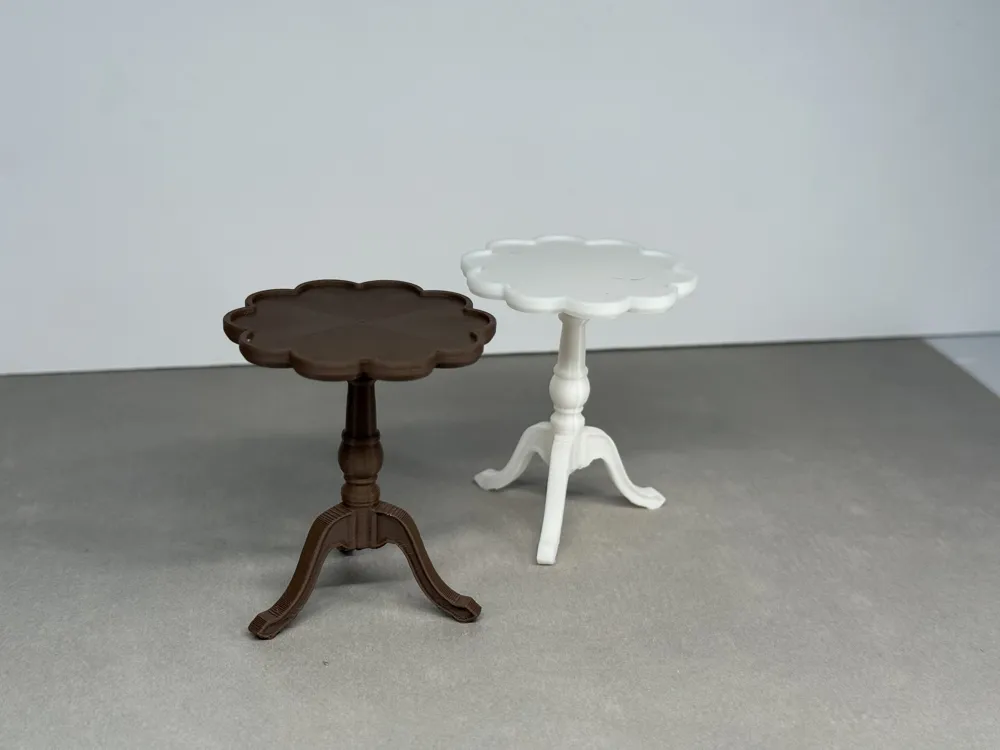 Miniature Vintage Antique Petal Table, 1:12 Scale by Printed a mini ...