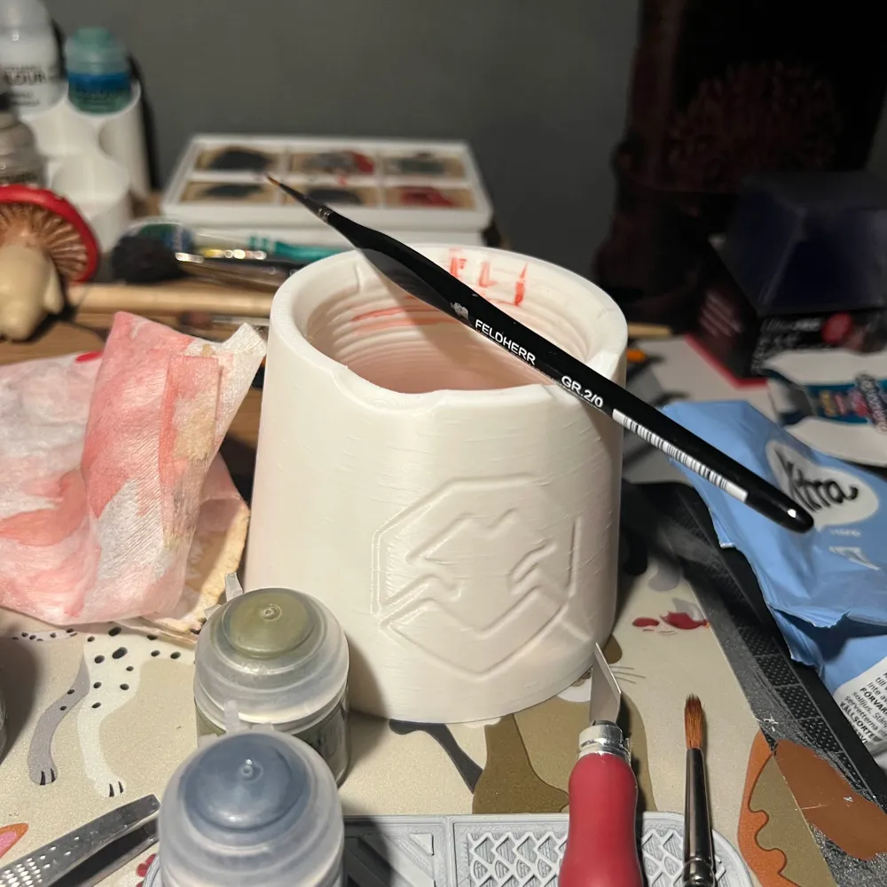 Painting Water Pot - Free 3D Print Model - MakerWorld