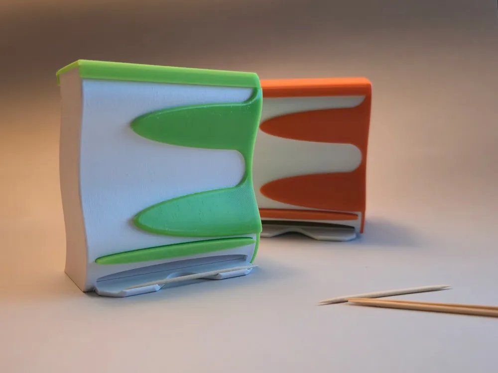 Wavy toothpick dispenser by Raxell MakerWorld: Download Free 3D Models