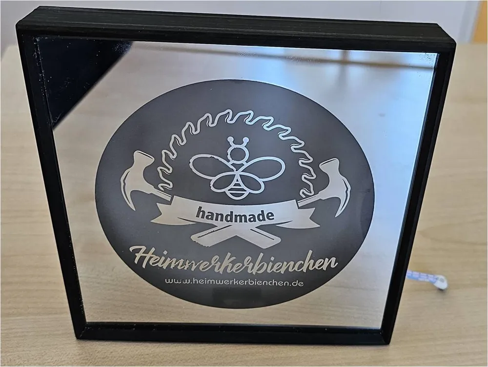 Frame for mirror tile w. LED illumination 150x150 - Free 3D Print Model ...