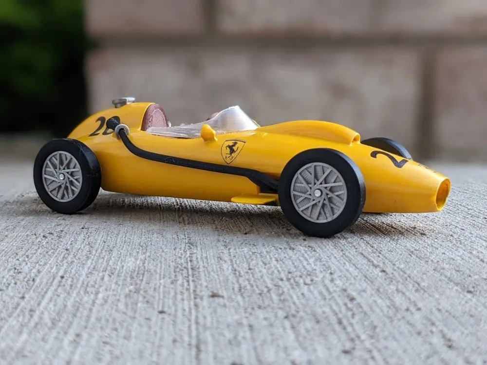 1958 Ferrari 246 F1 (Pinewood Derby Car Shell) - Free 3D Print Model ...