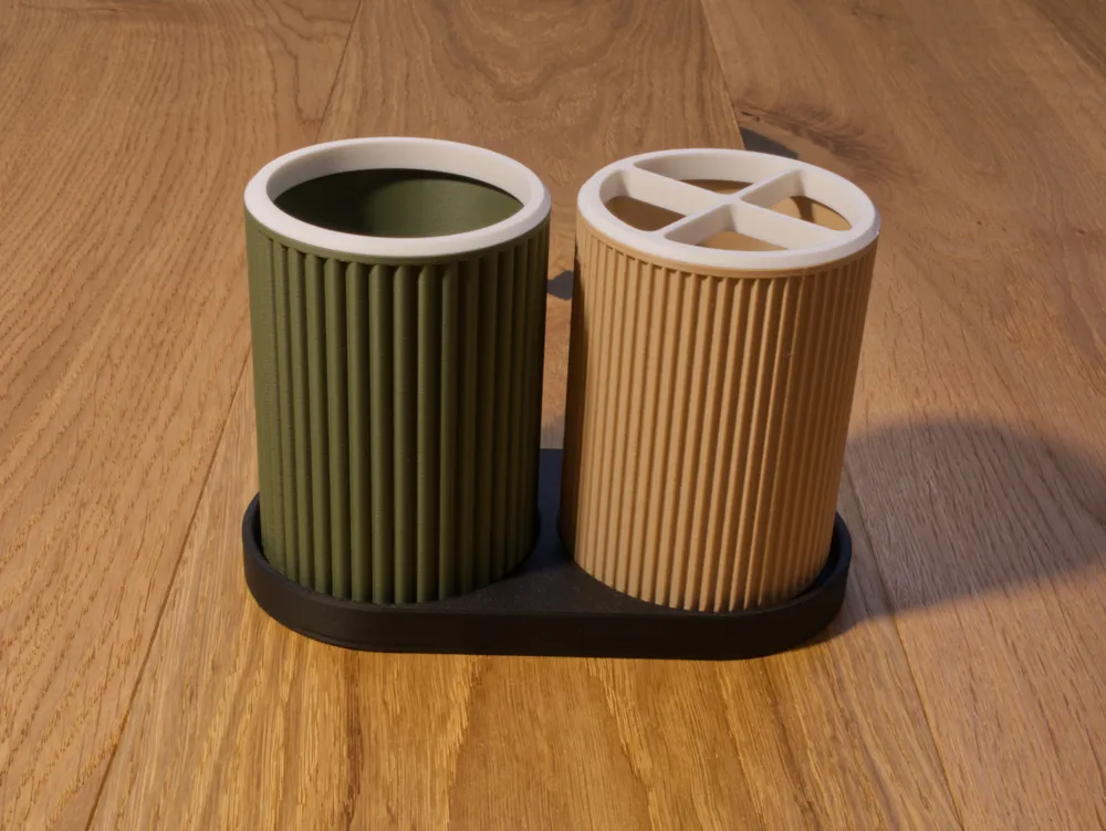Modern Ribbed Cup - Modular Cup Organizer System - Free 3D Print Model ...