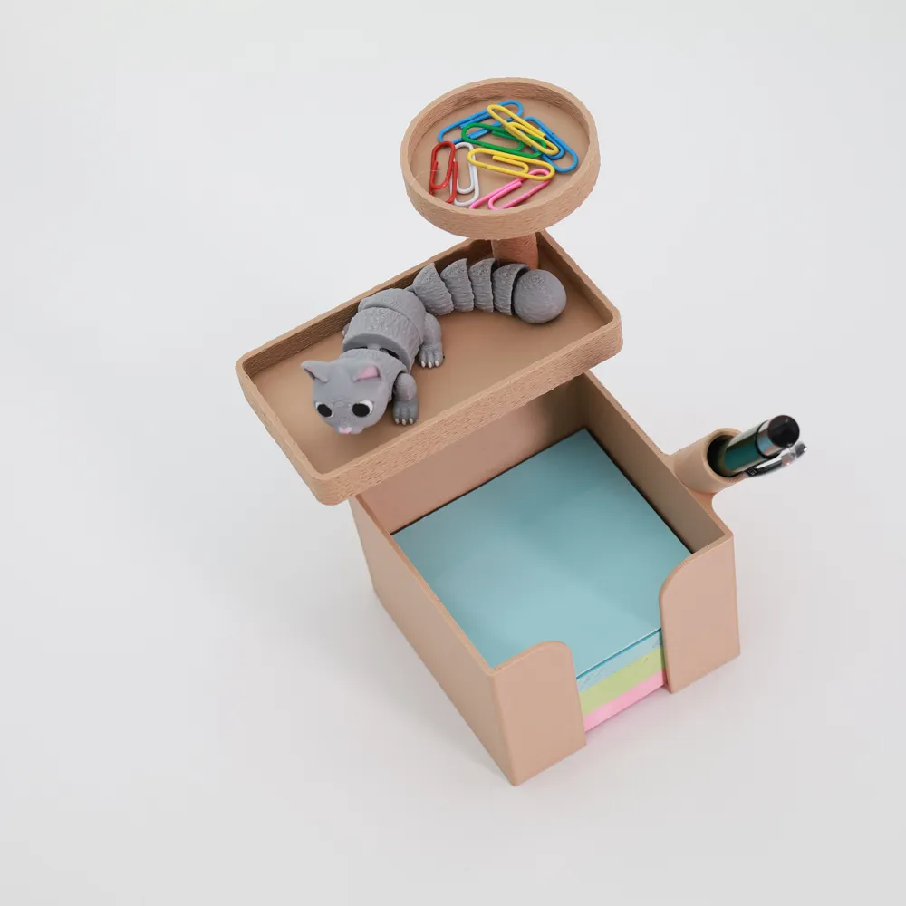 Notepad with Pen Holder Scratching Post Flexi Cat - Free 3D Print Model ...
