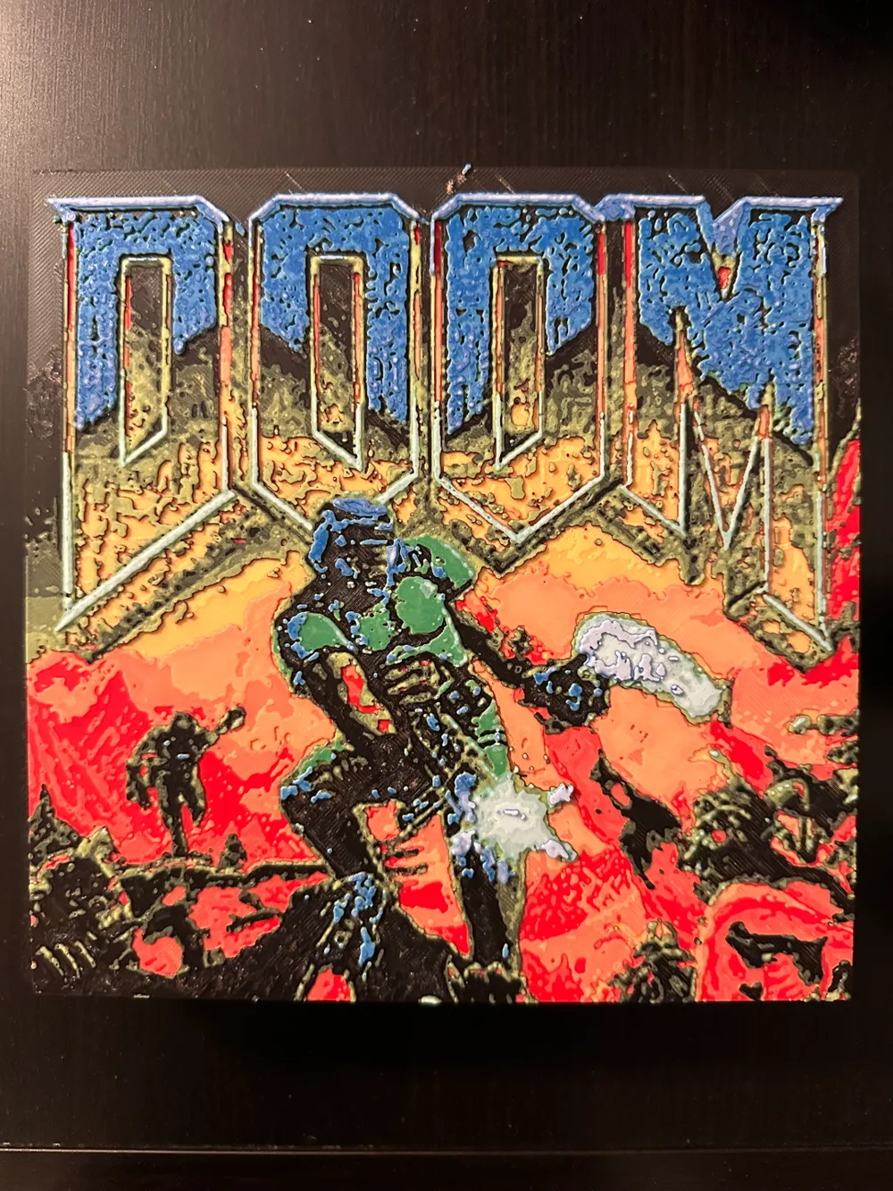 Hueforge of 1990's Doom Game by Hey Ben - MakerWorld