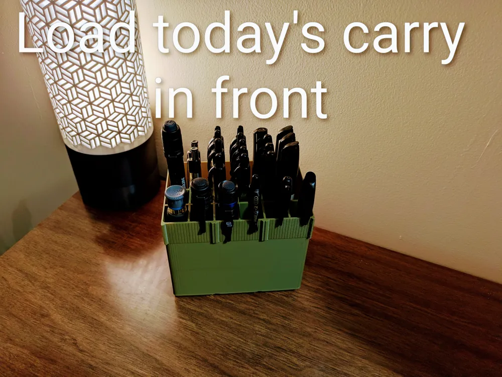 Gridfinity Large Fancy Pen Organizer – Modular EDC - Free 3D Print ...